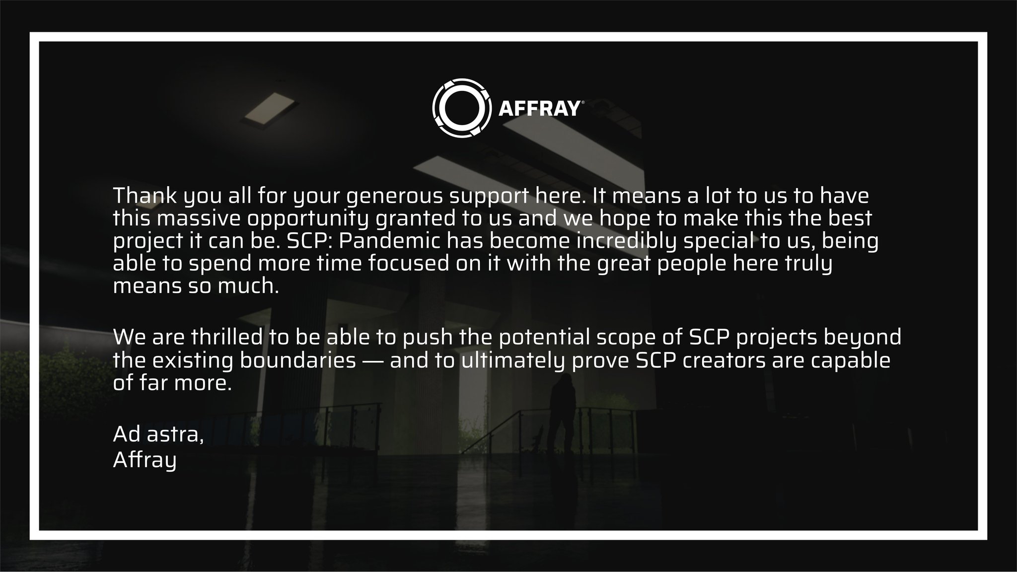 SCP: Pandemic | Affray Interactive on Twitter: "A message from Affray on the Kickstarter ...