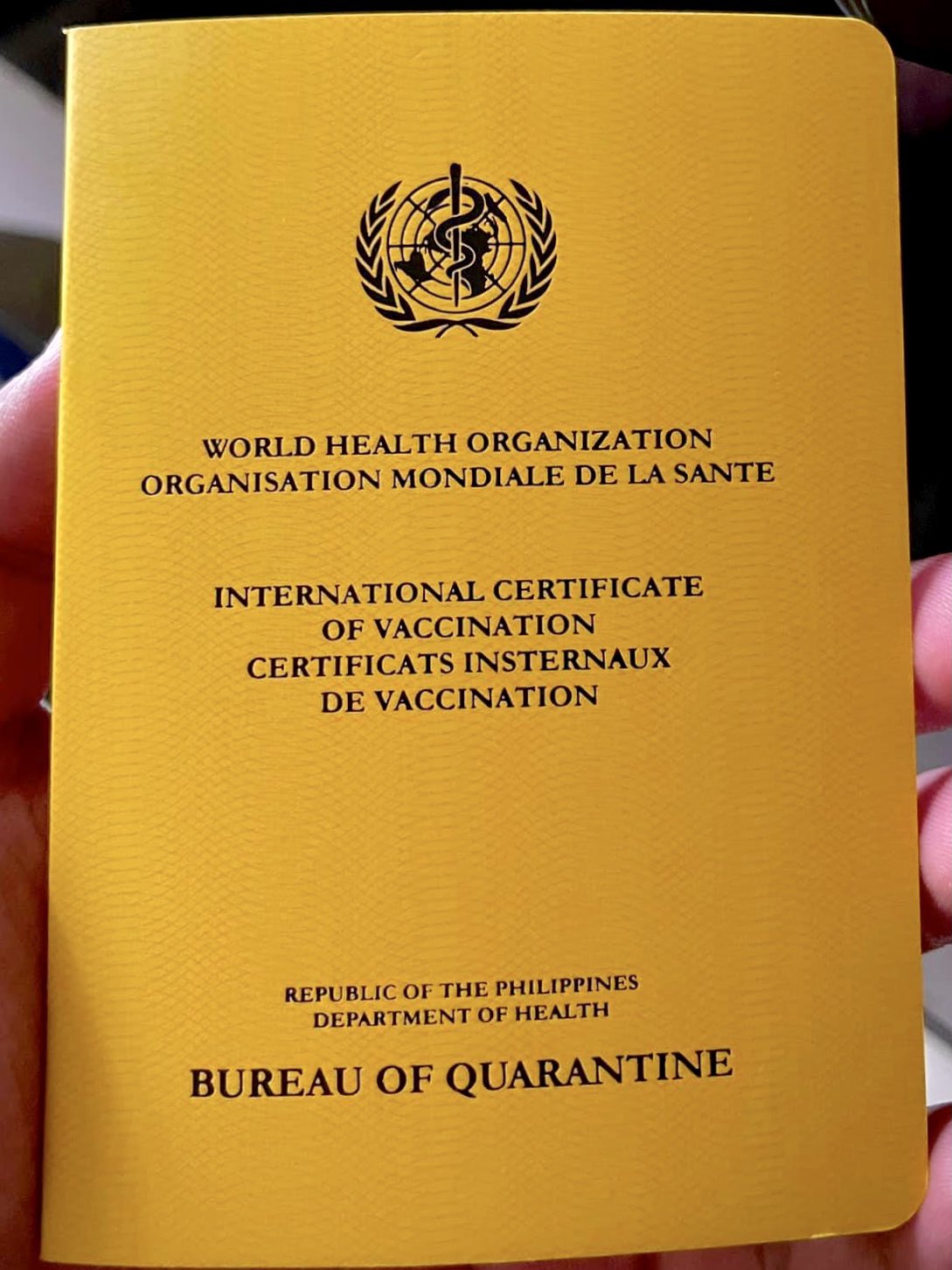 Martin on Twitter: "The International Certificate of Vaccination or ICV (also known as Carte ...