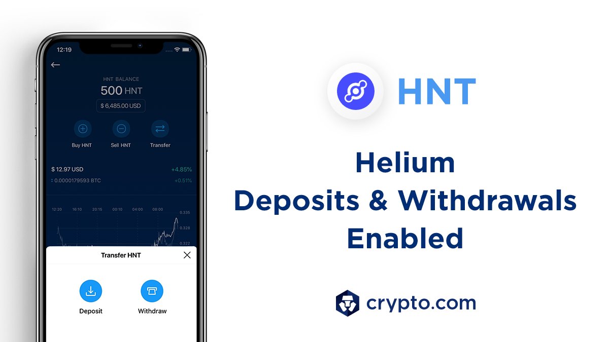 Crypto.com on Twitter: "Deposits and withdrawals of $HNT are now enabled on the https://t.co ...