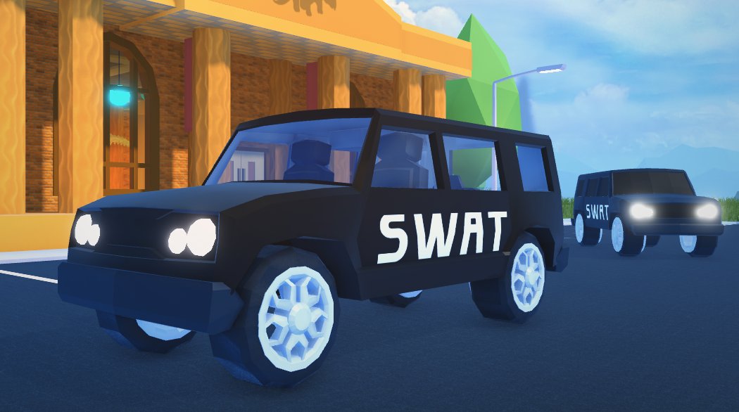 Badimo (Jailbreak)'s tweet - "We're updating FIVE #Jailbreak vehicles ...