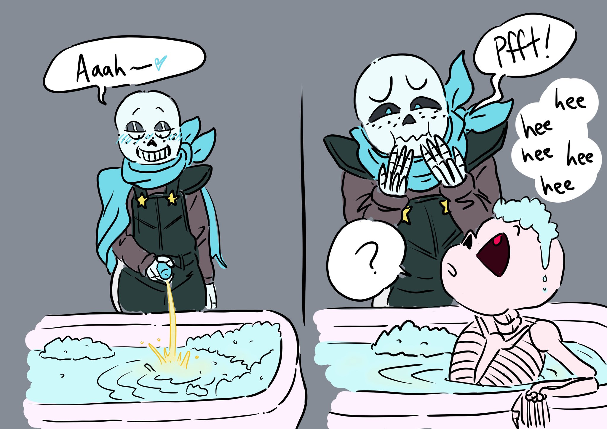 Mcleech On Twitter Its Tinystarfruits S Bday Today Here Is A Doodle Of Her Swap Sans Cyan