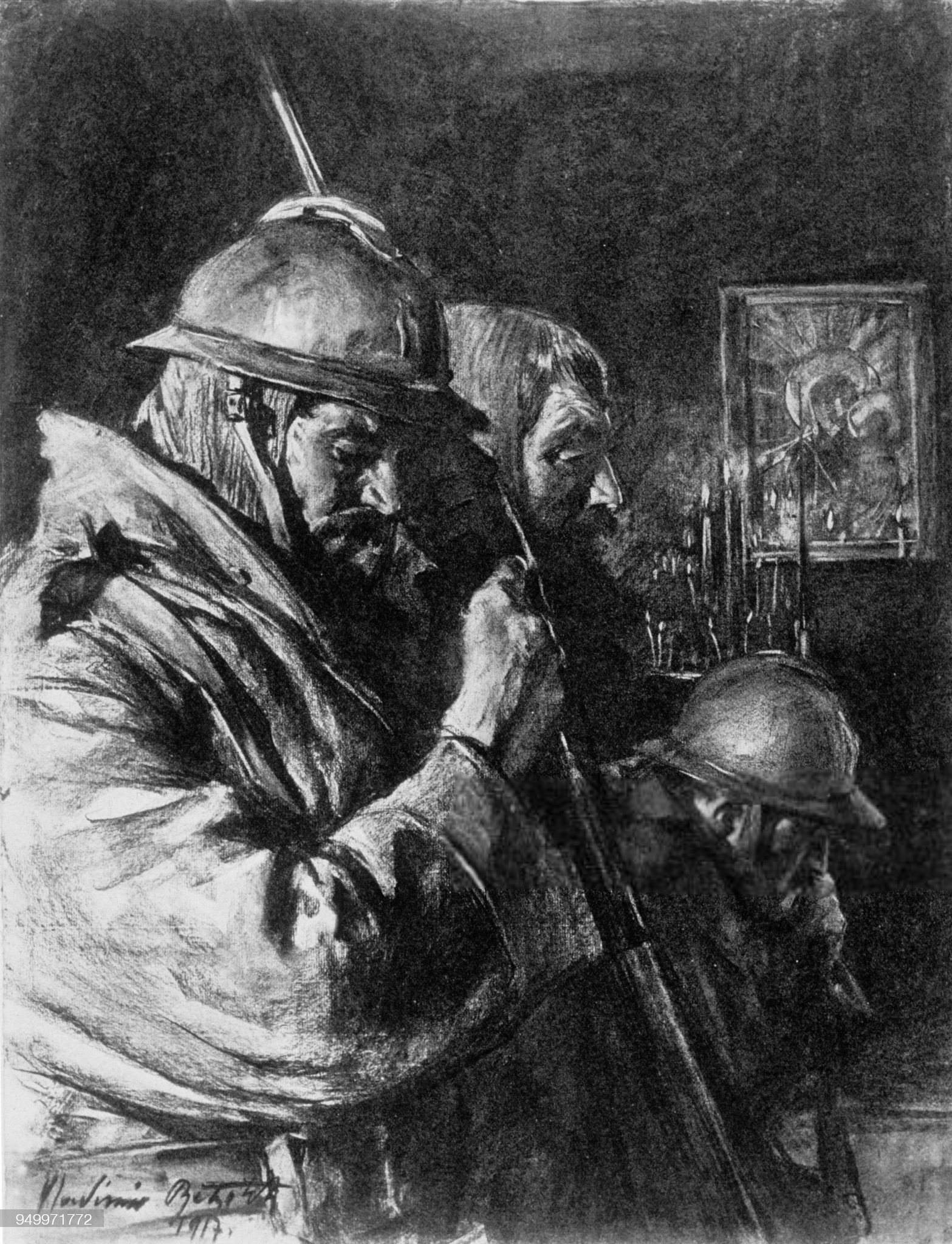 Soldier Praying Drawing
