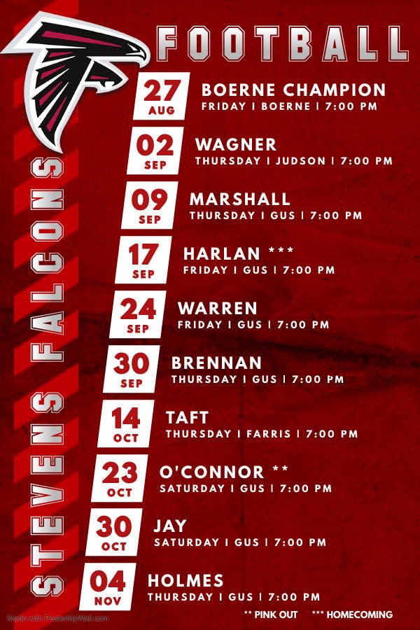 Falcons Nfl Team Schedules Printable