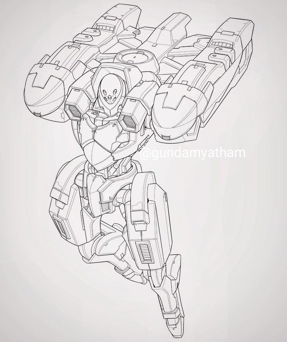「Tallgeese commission work in progress - pencil sketch done ...