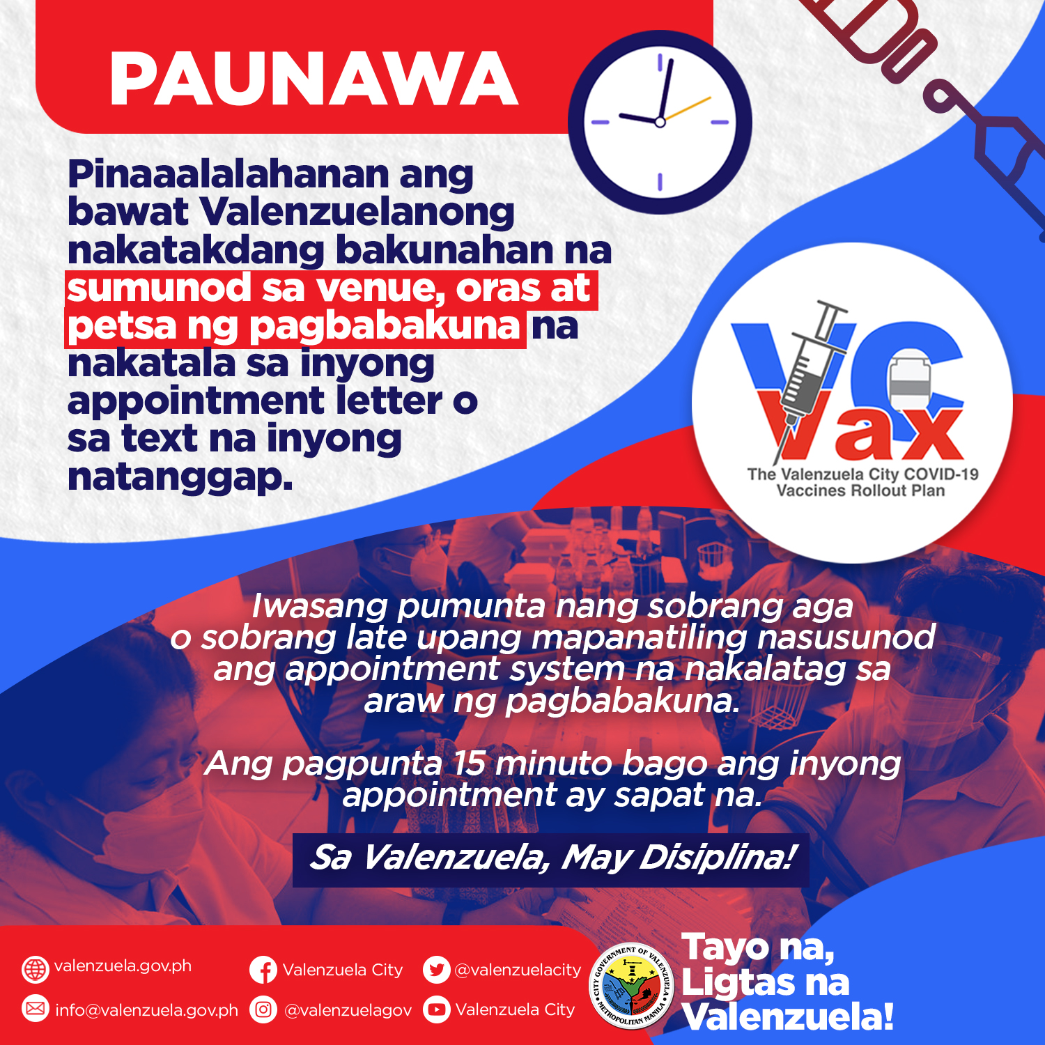 valenzuelacity on Twitter: "#VCVAX REMINDER: Para sa mga Valenzuela na nakatakdang bakunahan ...