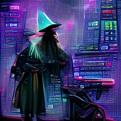 Cyberpunk Wizard