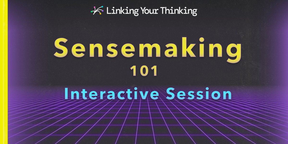 You are invited to a free, live, hands-on sensemaking session tomorrow! These are one of my ...