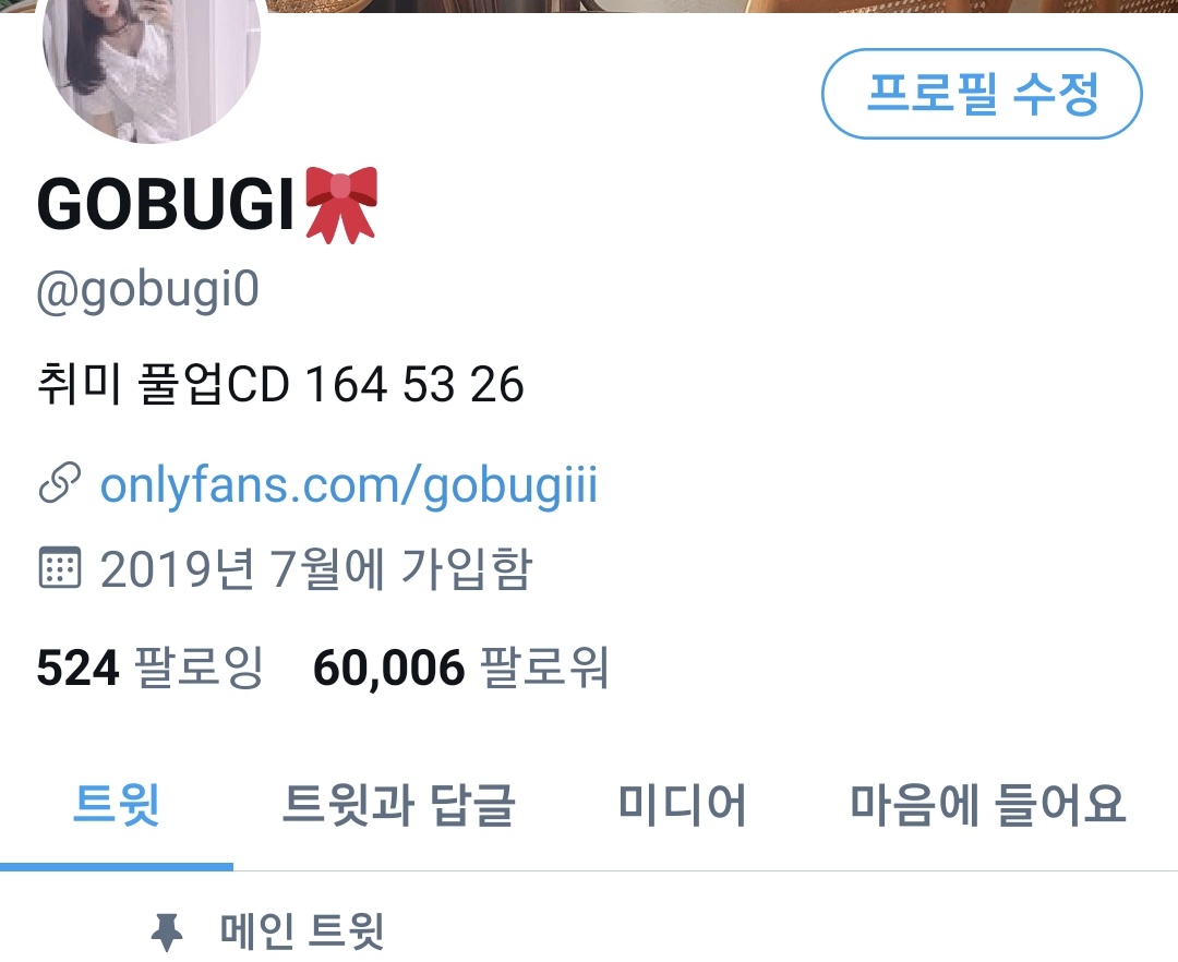 6만 팔로워 감사합니당 ~😊 GOBUGI🎀 @gobugi0