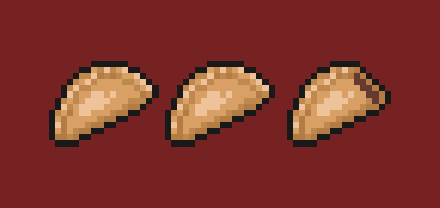 Minecraft Cooked Porkchop Pixel Art