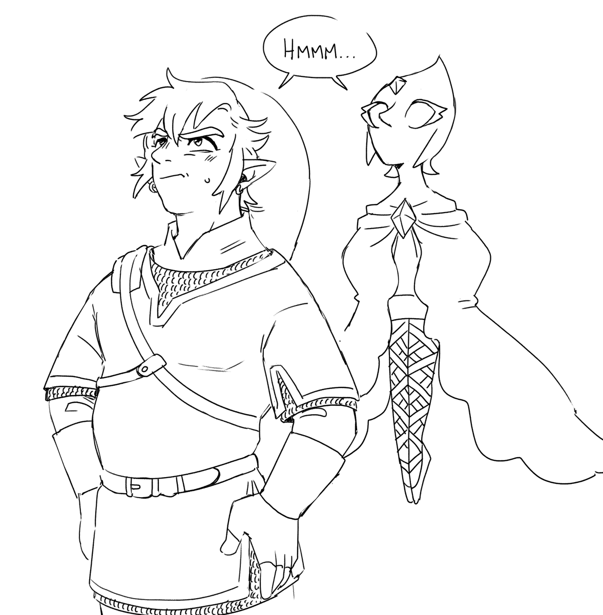 Link Skyward Sword Drawing