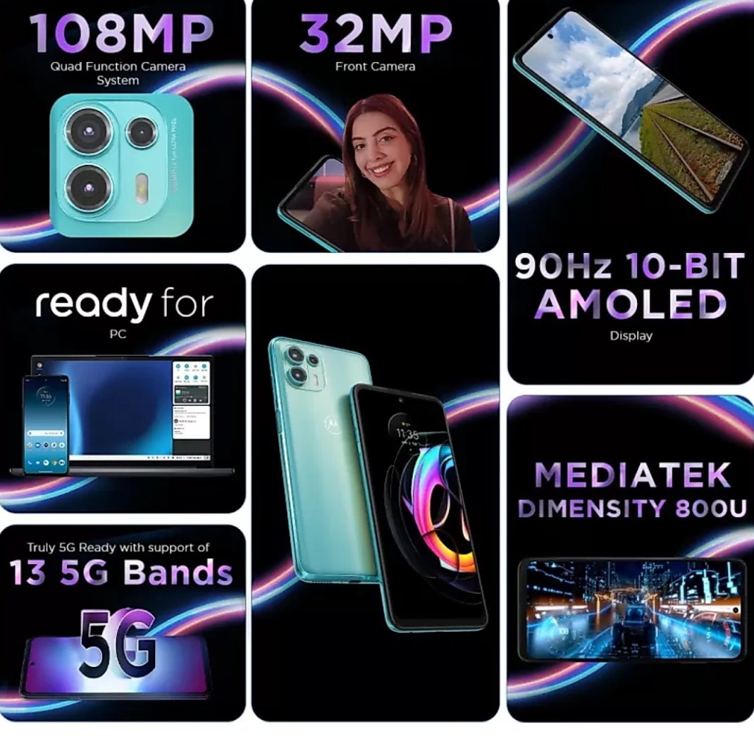 techbyte on Twitter: "Motorola Edge 20 Fusion 5G launched 6.7" FHD+ 90Hz 10bit AMOLED📱 MTK ...