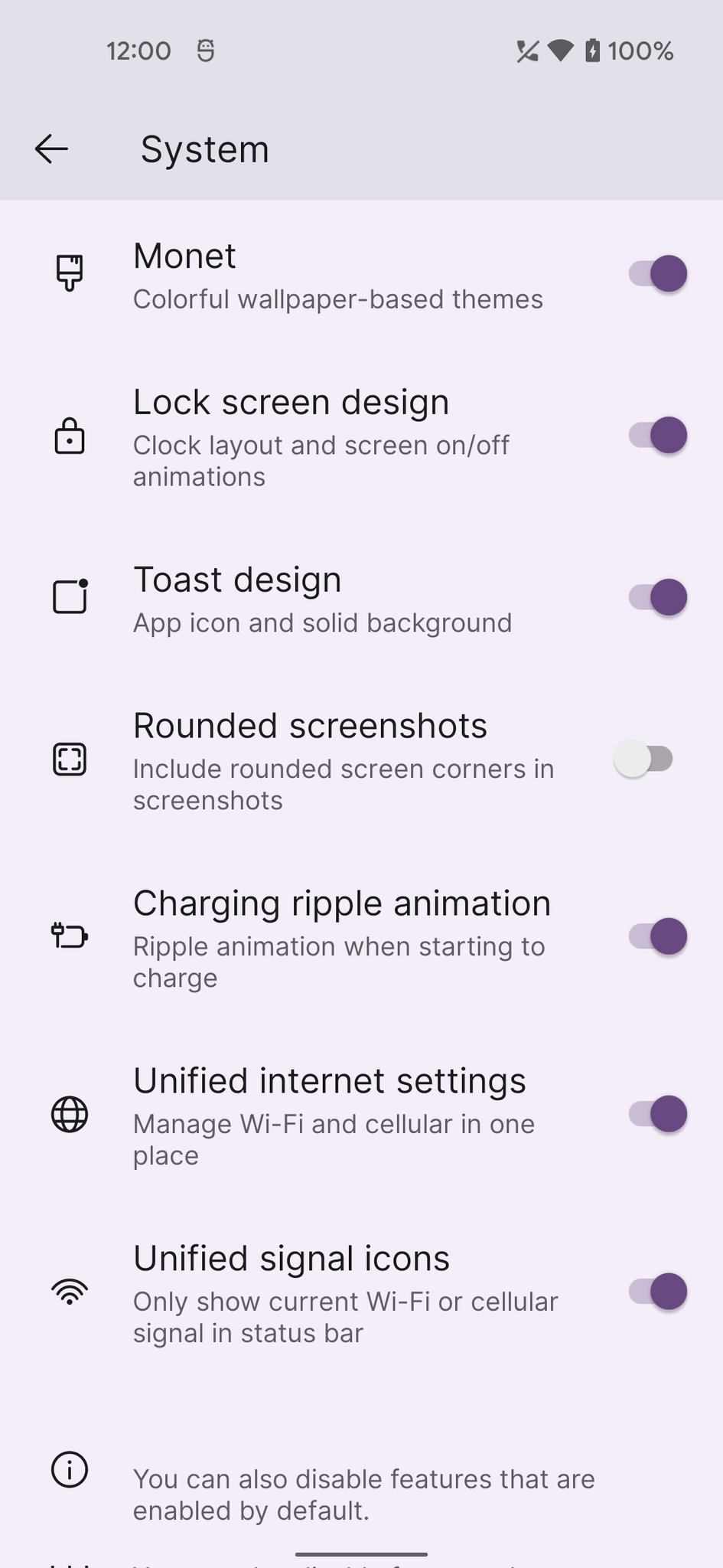 Android Status Bar Icons