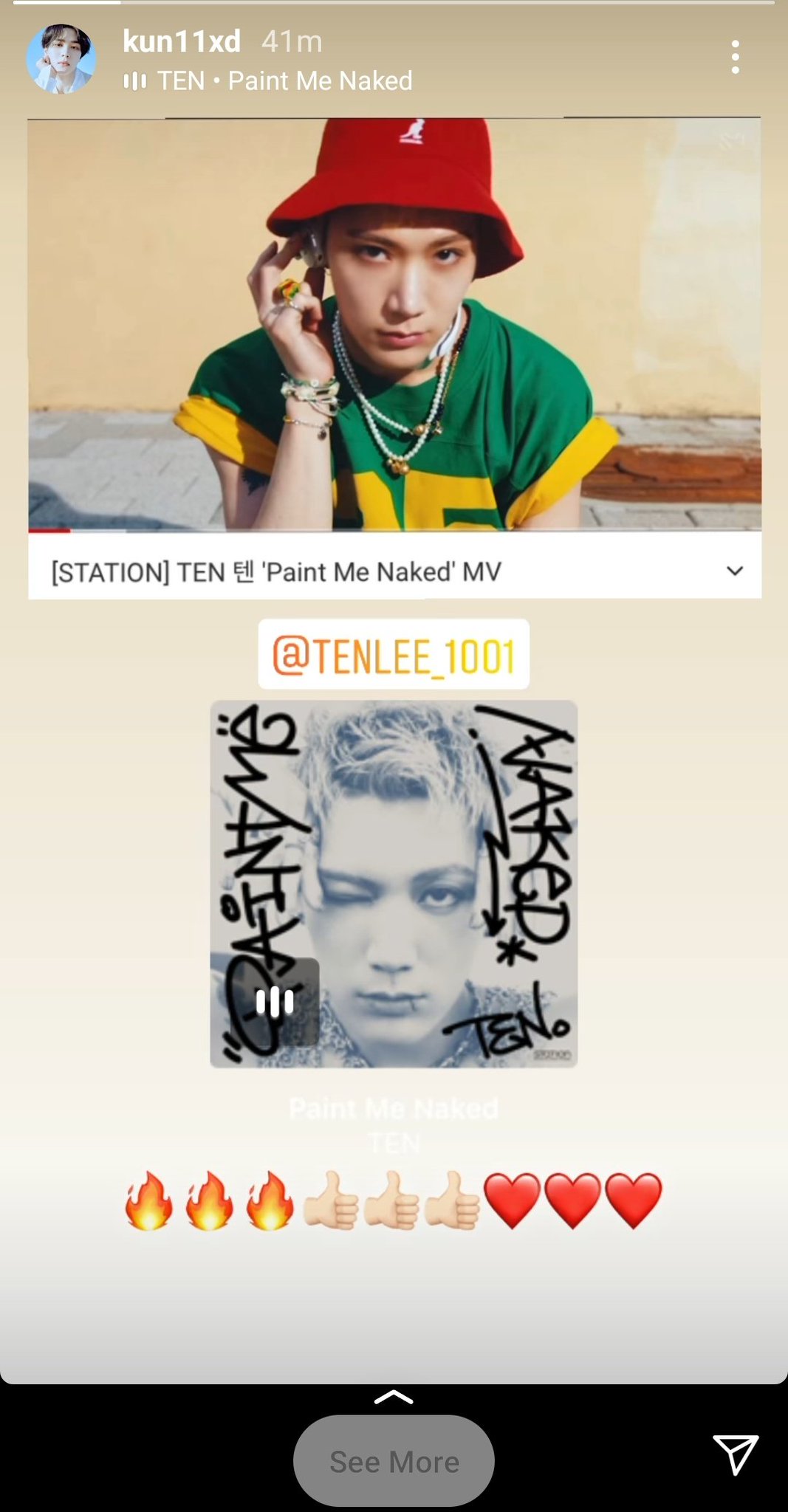 Ten Global On Twitter 210810 [ig Story] Kun11xd Update With Tenlee