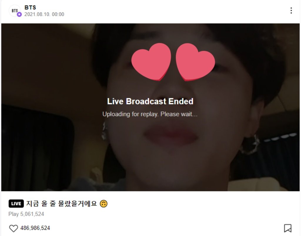 210810 Vlive de Jimin 🐥