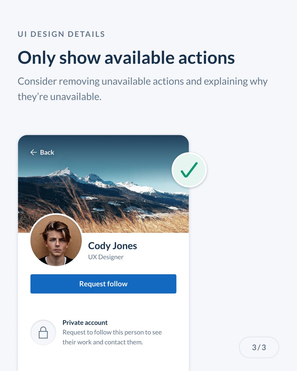 ⚡️ UI design tip - Alternatives to disabled buttons. Disabled buttons ...