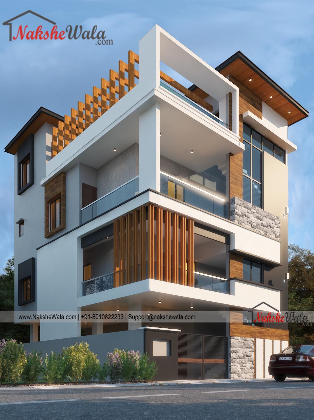 Modern Residential Buildings Elevation