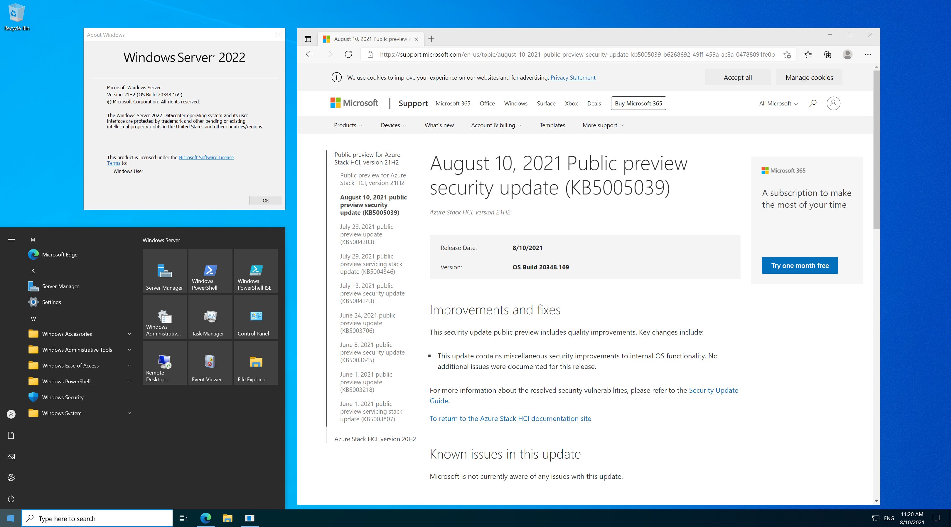 🔮WZor👁️ on Twitter: "🎯Windows Server 2022 #LTSC, Version #21H2, OS Build 20348.143.fe_release ...