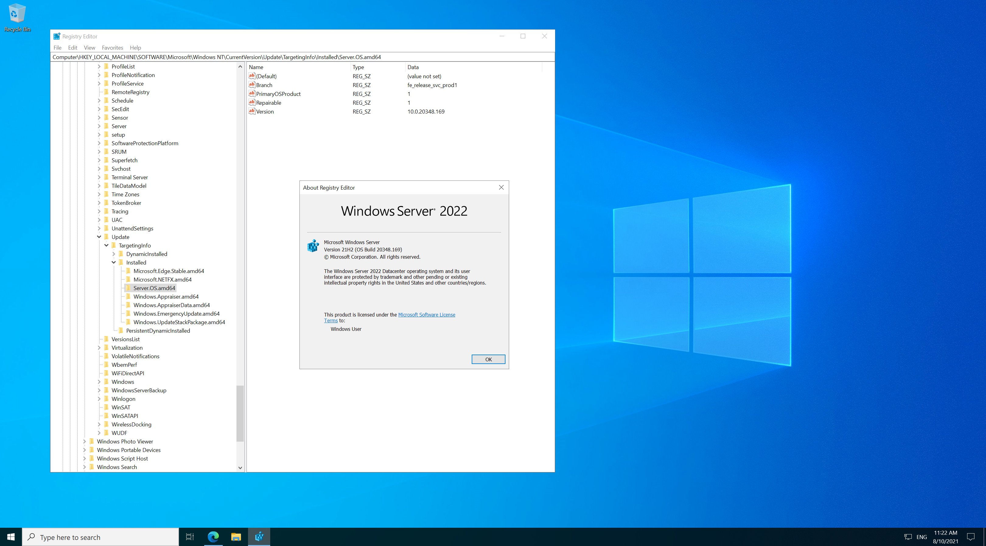🔮WZor👁️ on Twitter: "🎯Windows Server 2022 #LTSC, Version #21H2, OS Build 20348.143.fe_release ...