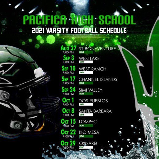 Pacifica Tritons FB on Twitter: "2021 Varsity Game Schedule…