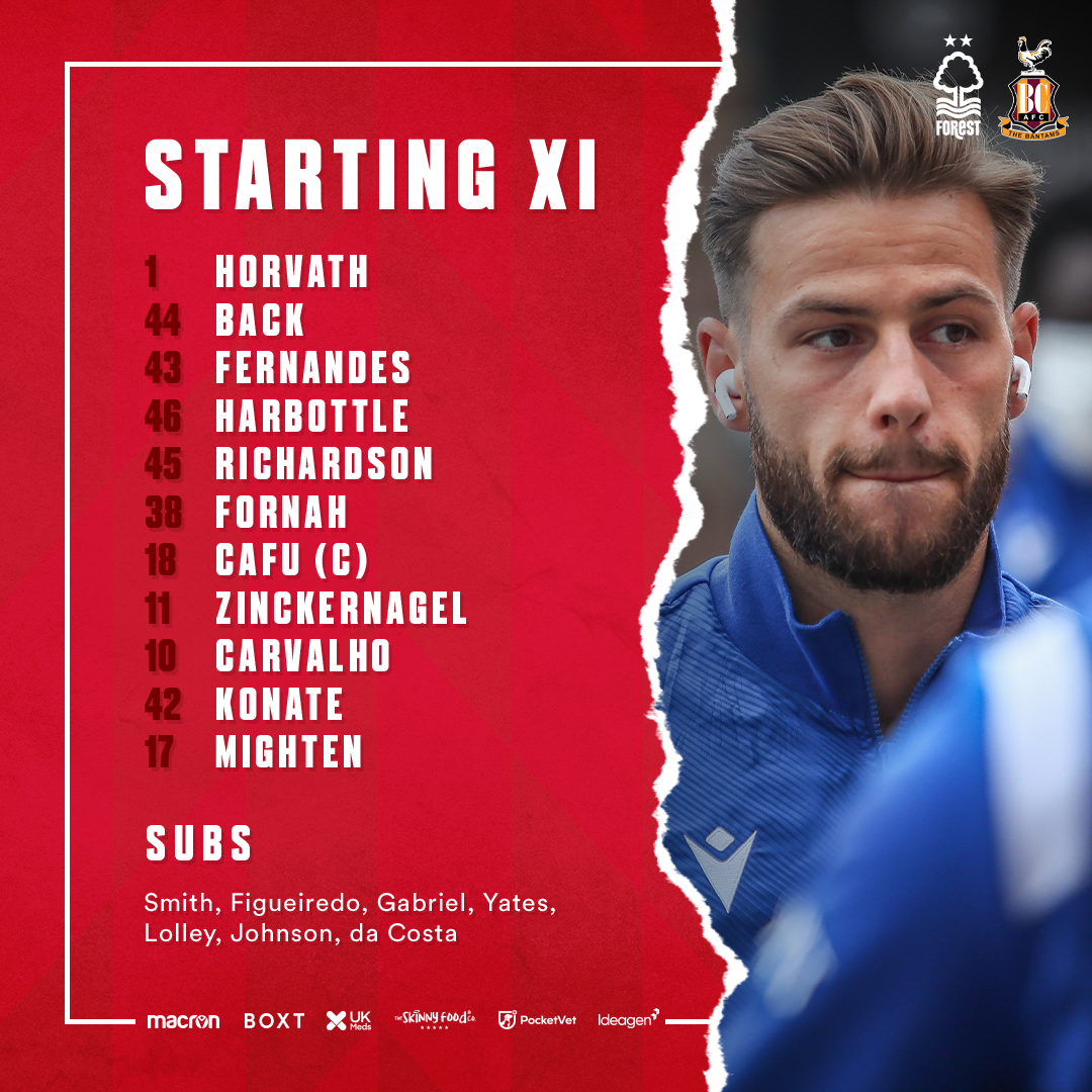 How Forest line-up for tonight's @Carabao_Cup tie : r/nffc