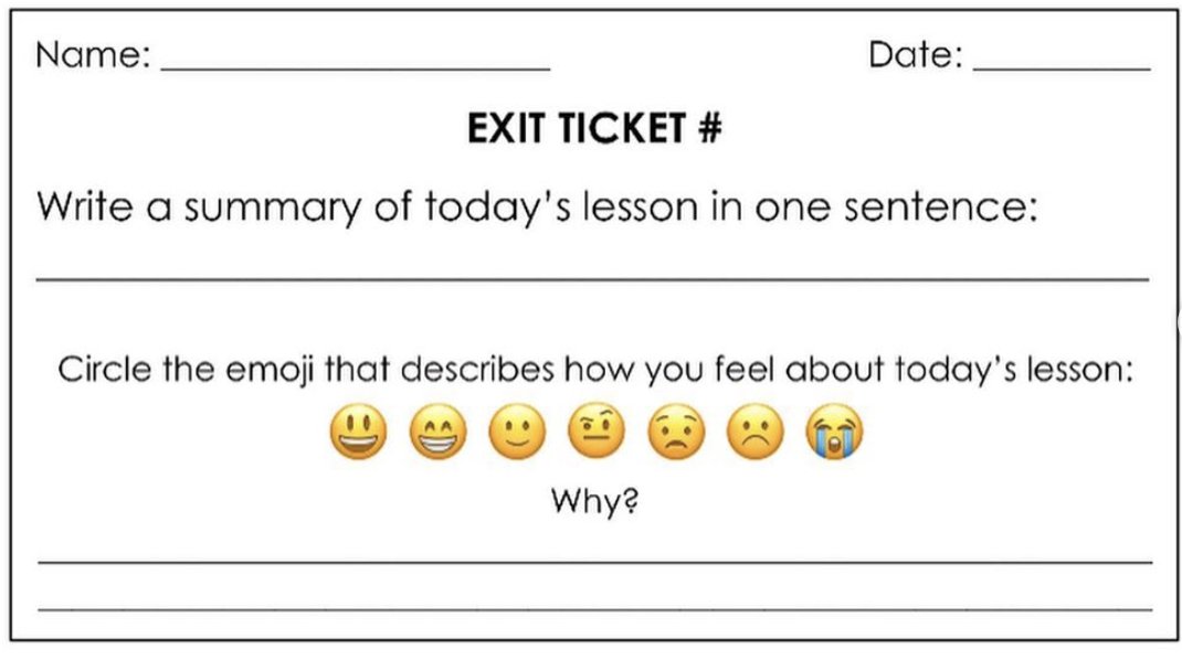 Teacher2Teacher on Twitter: ""I absolutely love to use exit slips as a ...