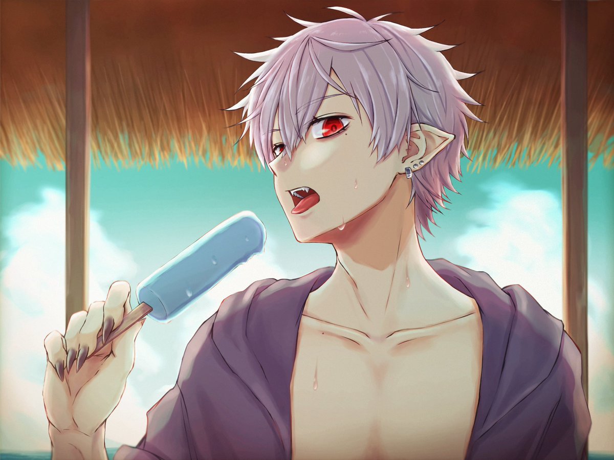 葛葉(にじさんじゲーマーズ) 「なついあつ #KuzuArt 」|SkalL.のイラスト