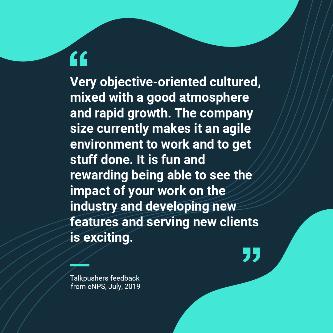 Talkpush on Twitter: "What makes Talkpush a great place to work in? Well, check out our employee ...