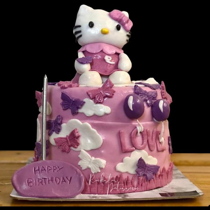 Purple Hello Kitty Birthday Cakes