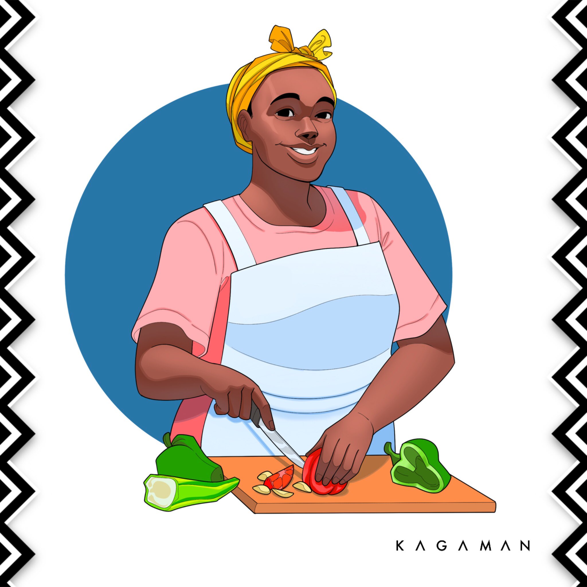 Black Woman Cooking Cartoon