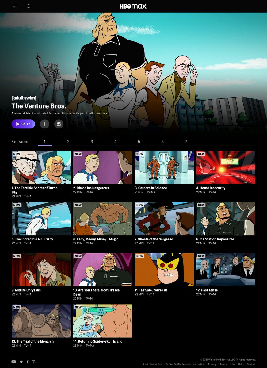 The Venture Bros. is now on HBO Max : r/adultswim