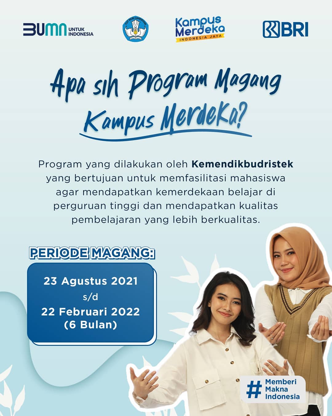 Forum Advokasi UGM on Twitter: "BRI berpartisipasi dalam Program Magang Kampus Merdeka yang ...