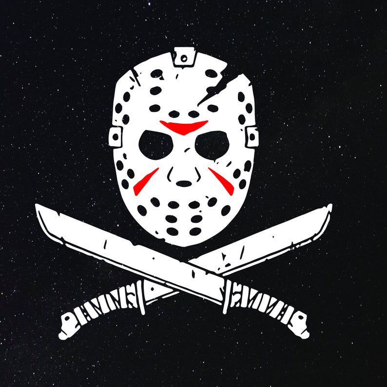 Jason Voorhees Outline Minimalist "Jason Voorhees" Tattoo BlackInk