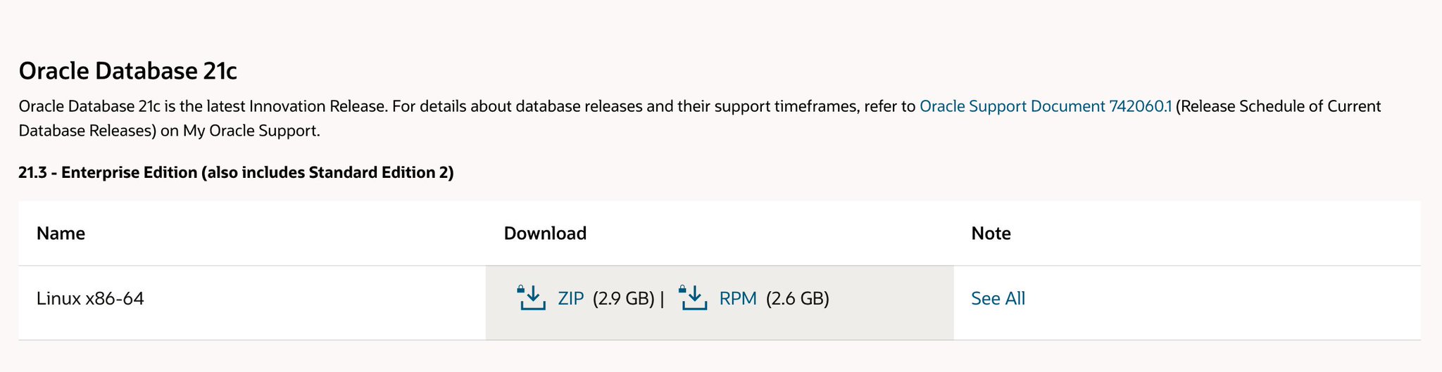 Gerald Venzl 🚀 On Twitter Its Alive Oracle Database 21c And Yes Only Eese2 For Linux As 1602