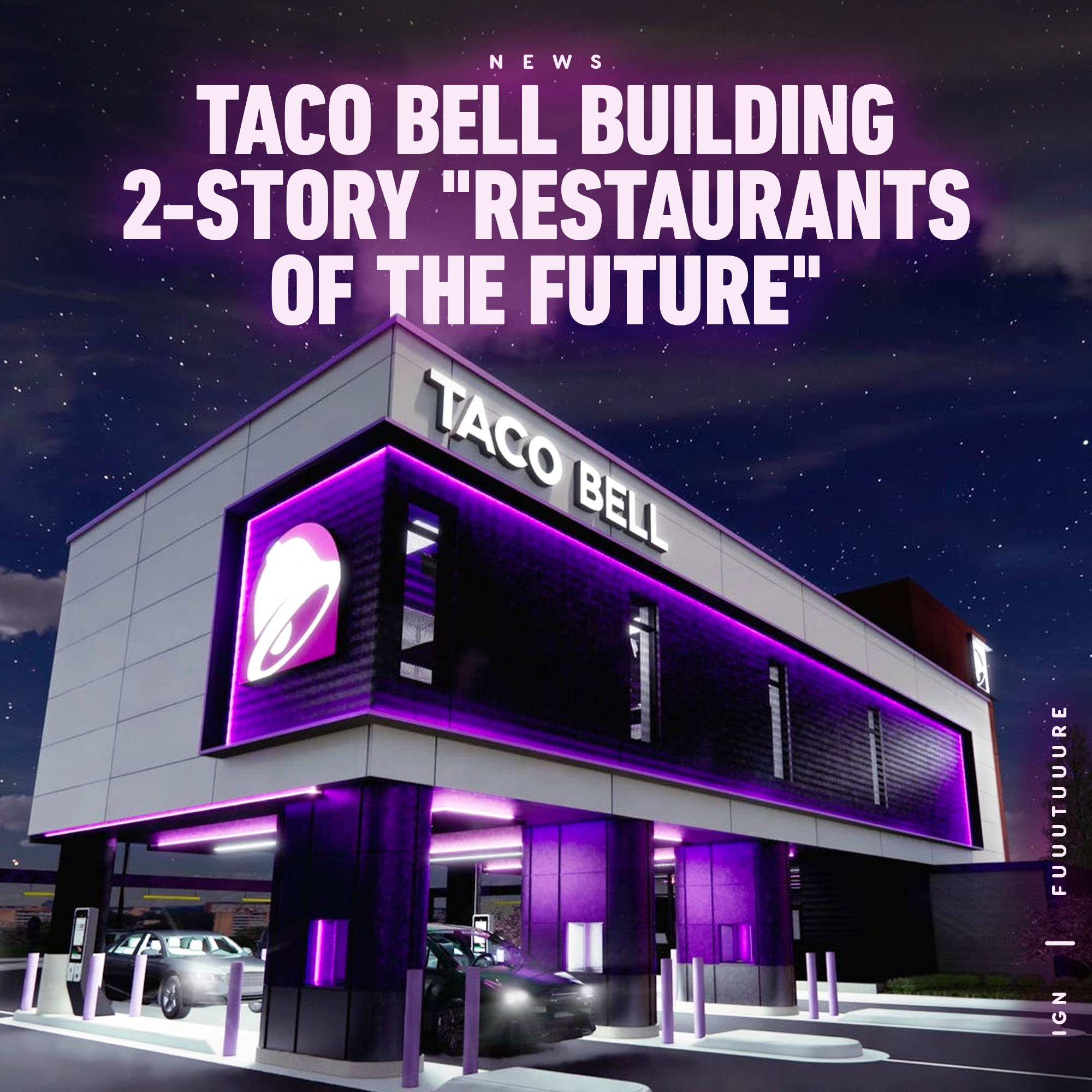 Taco Bell Building Night