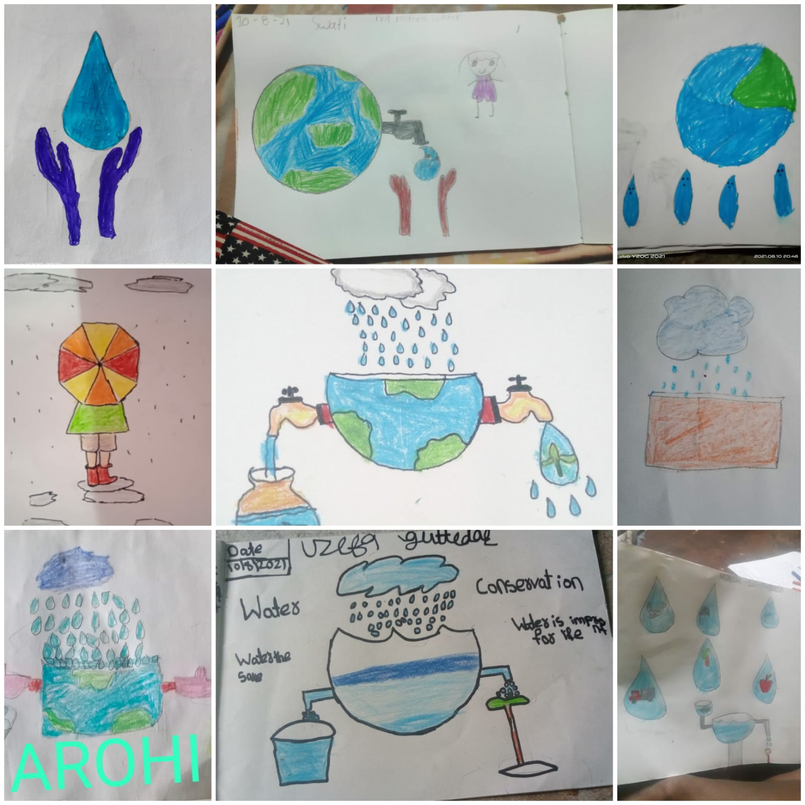 Saving Water Drawings Grade 1