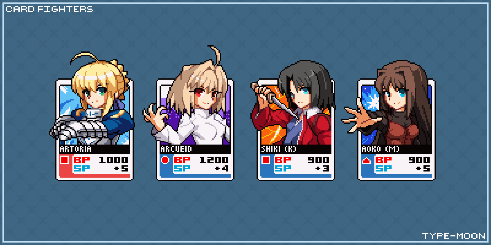 Daniel (Commissions Open) on Twitter: "Made some TYPE-MOON Heroine cards in the SNK vs. Capcom ...