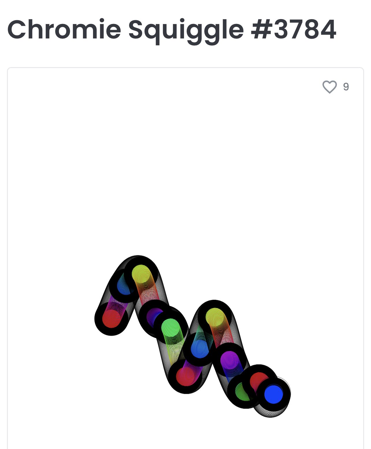 Farokh.eth on Twitter: "Chromie Squiggle #3784 aka the most rare squiggle aka the “Hyperpipe ...