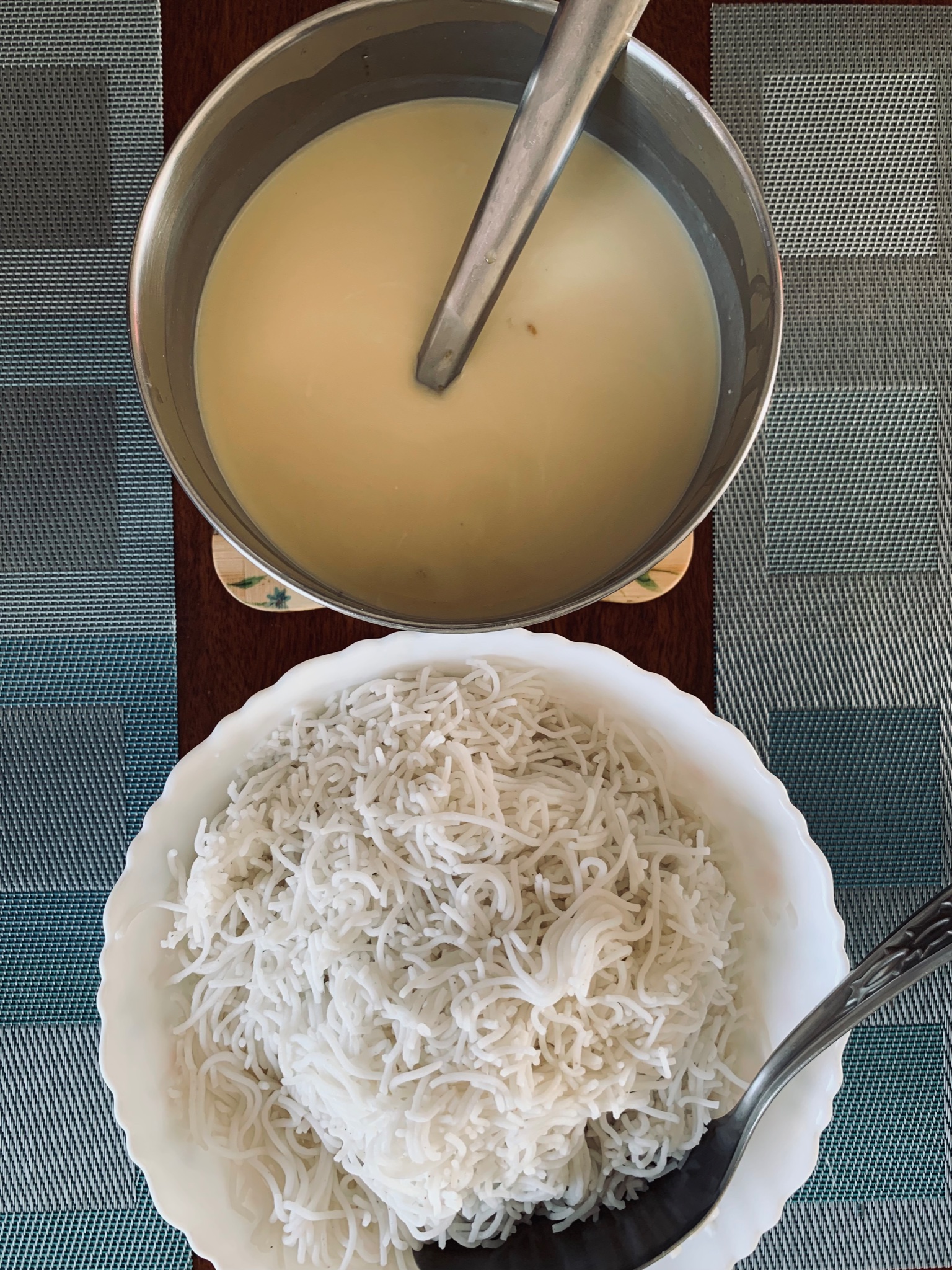 Idiyappam With Coconut Milk