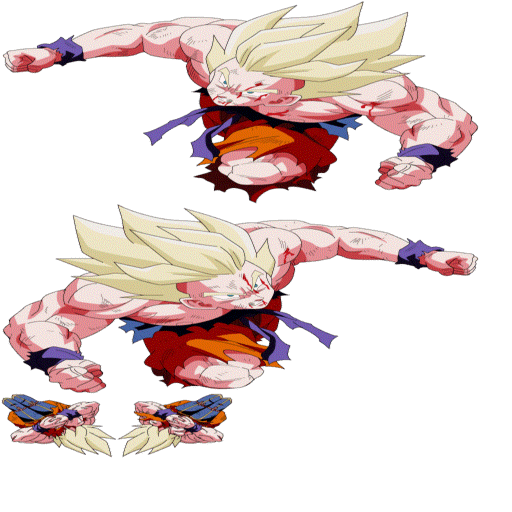 Dbz Goku Super Saiyan Sprites Goku Majin Buu Vegeta Sprite M.U.G.E.N