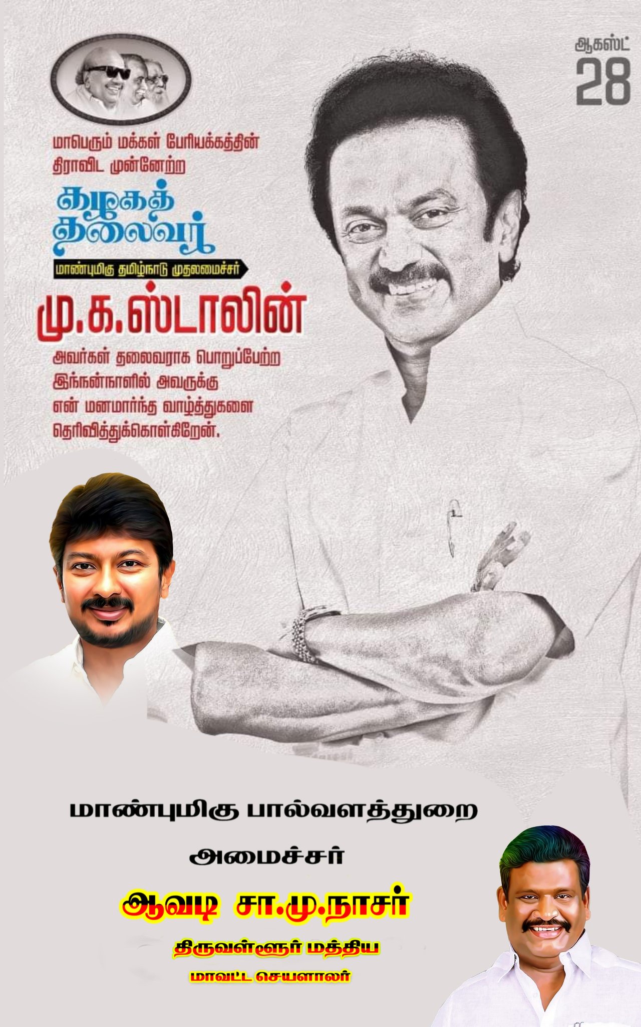 Dmk Stalin Birthday Banner