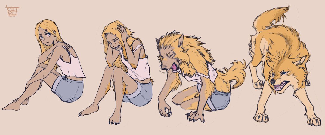 Female Werecat Transformation Sequence