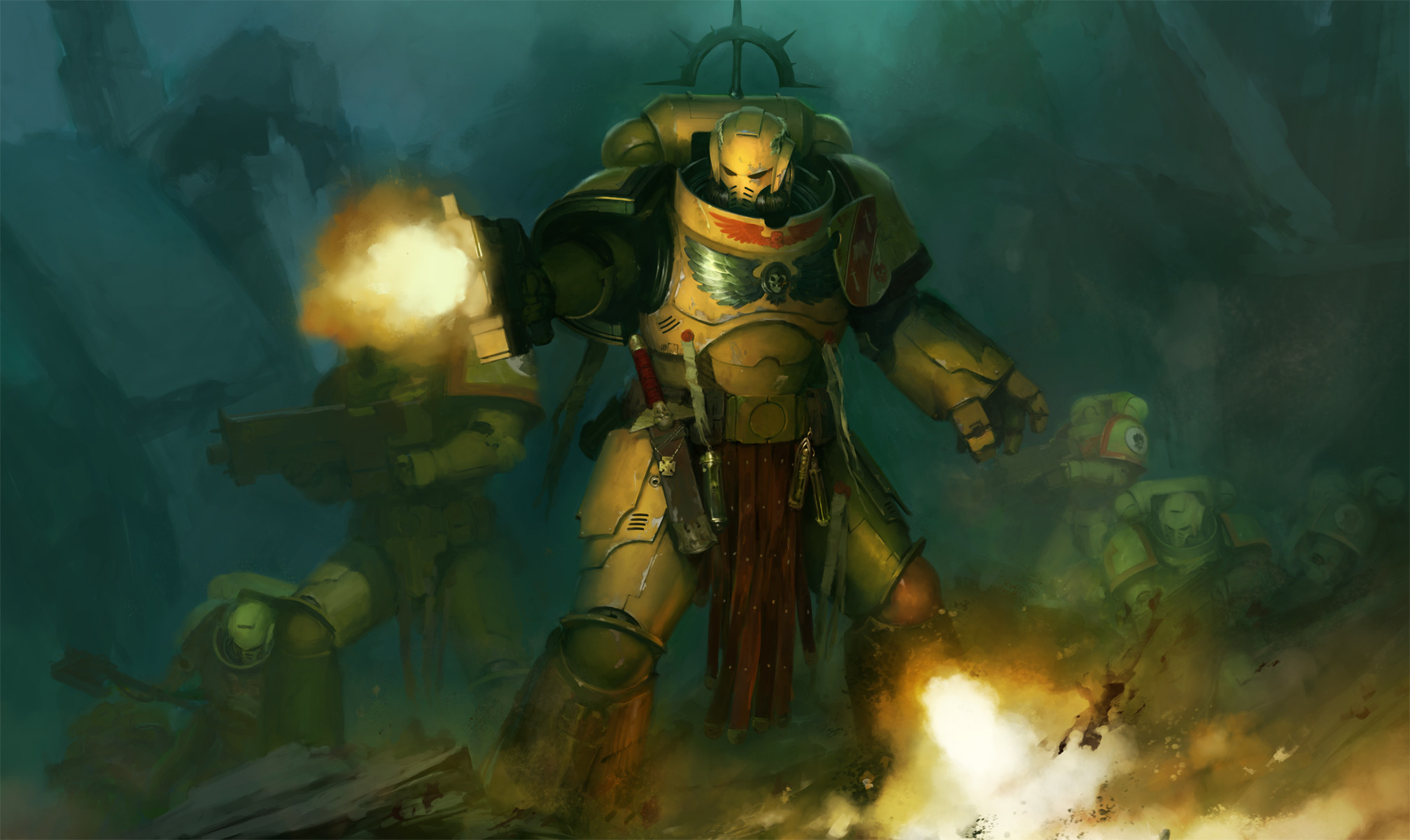 Concept Art World on Twitter: "'Imperial Fists' for Warhammer 40k by illustrator and concept ...