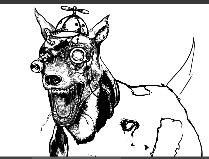 Cute Zombie Dog Drawing