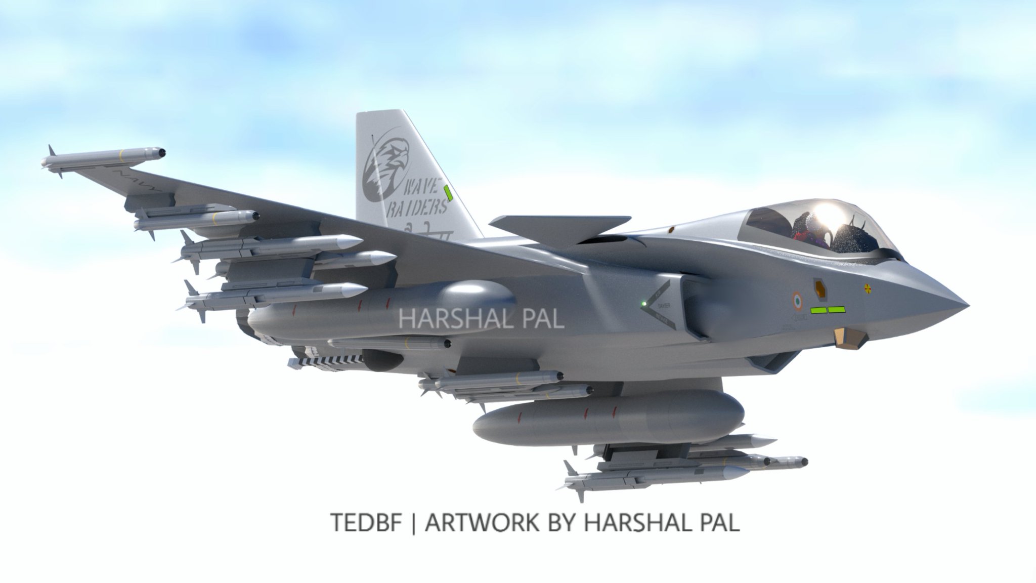 Harshal Pal on Twitter: "TEDBF ~7T payload including: 8x ASRAAM 6x Astra Mk3 2x Drop tanks ...