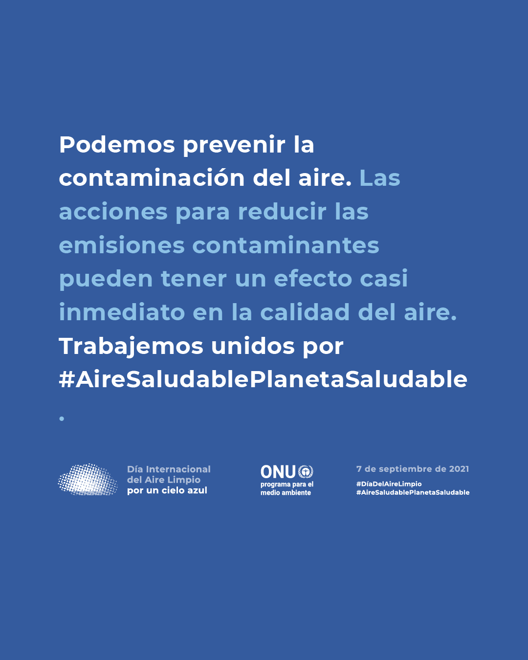 Programa ONU Medio Ambiente on Twitter: "Ayuda a lograr un aire ...