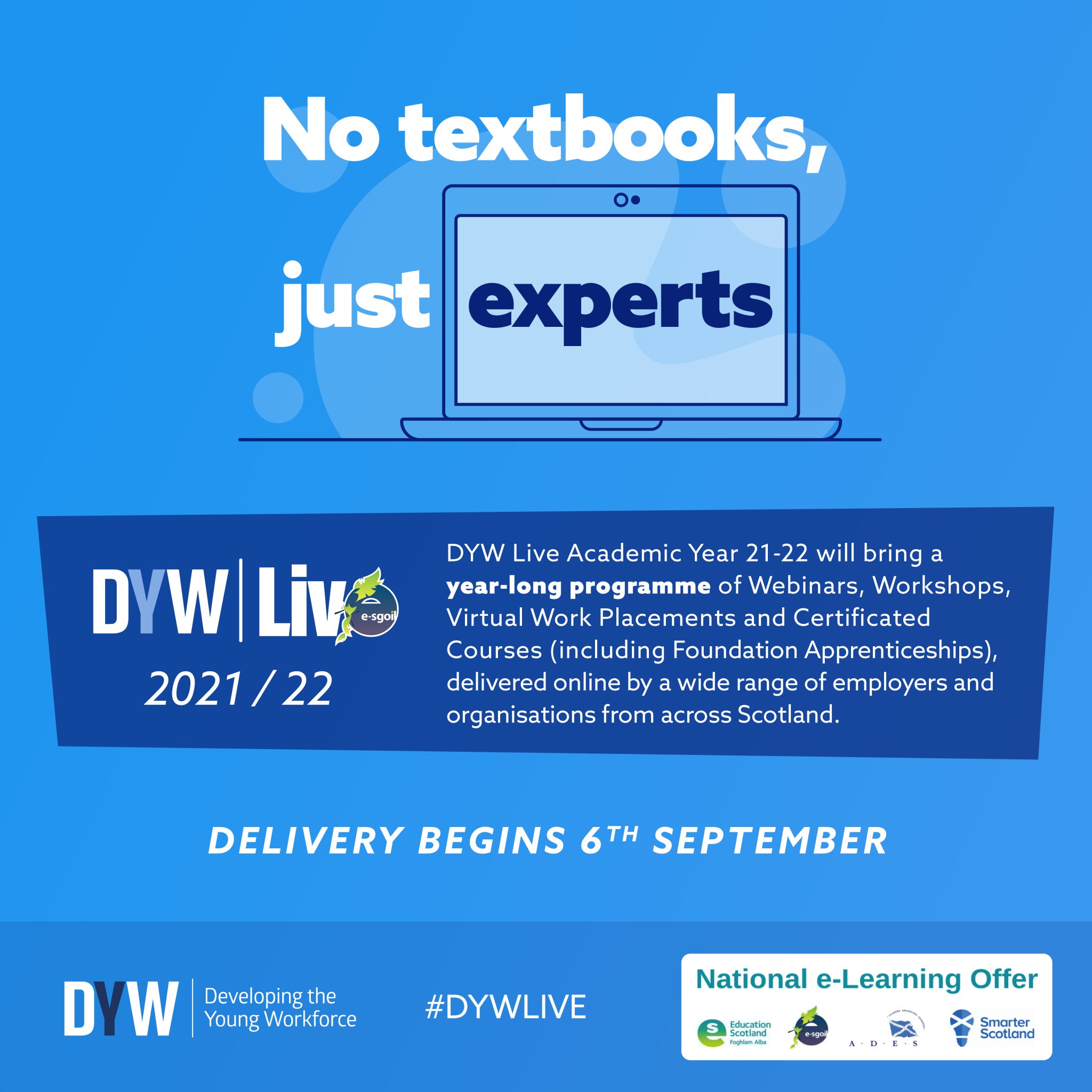 e-Sgoil on Twitter: "DYW Live 2021-22 begins 6th September. High quality work skills, knowledge ...