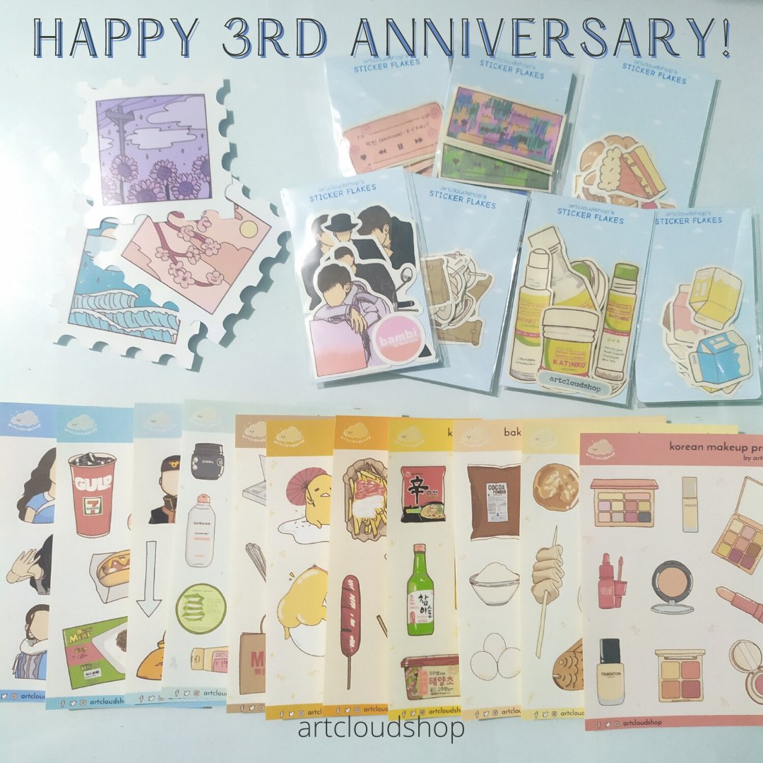Artcloud Shop ☁️ on Twitter: "┌ ARTCLOUDSHOP'S GIVEAWAY! ┘ happy 3rd anniversary!! cant believe ...