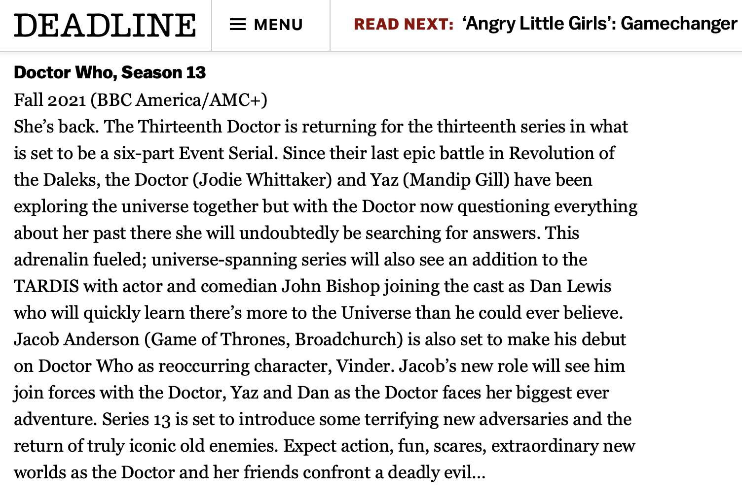 Doctor Who Online on Twitter: "It seems we have our first synopsis outline for Series 13 of # ...