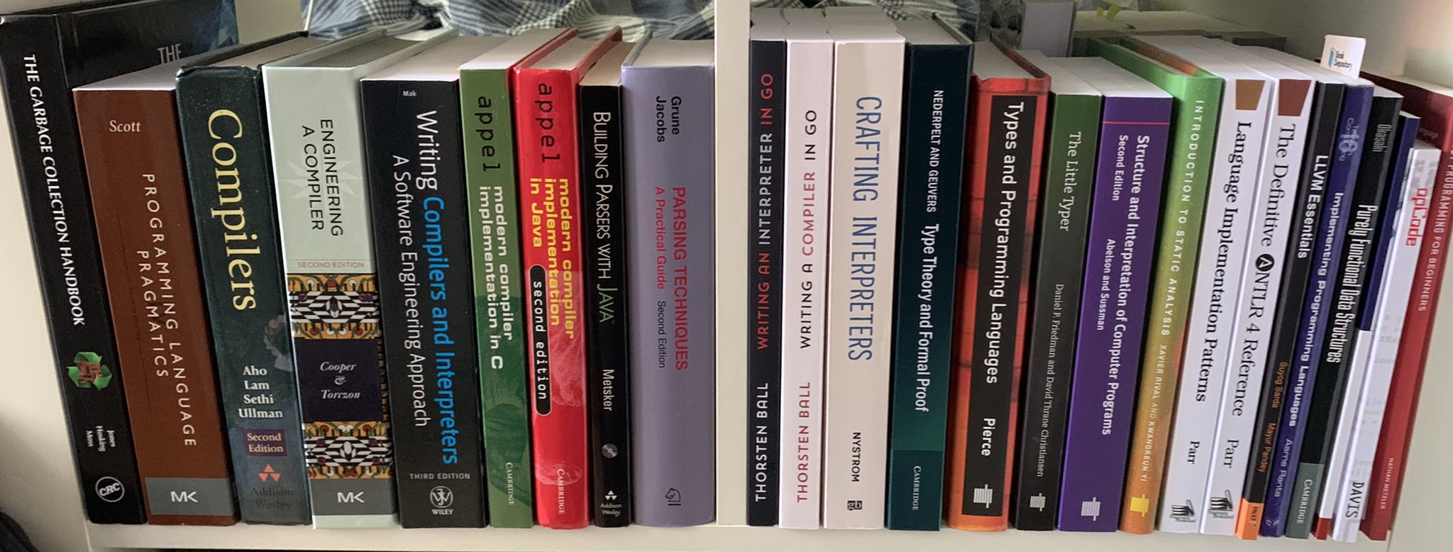 William λ Rågstad 🇸🇪 on Twitter: "Finally my compiler construction book collection is complete!…