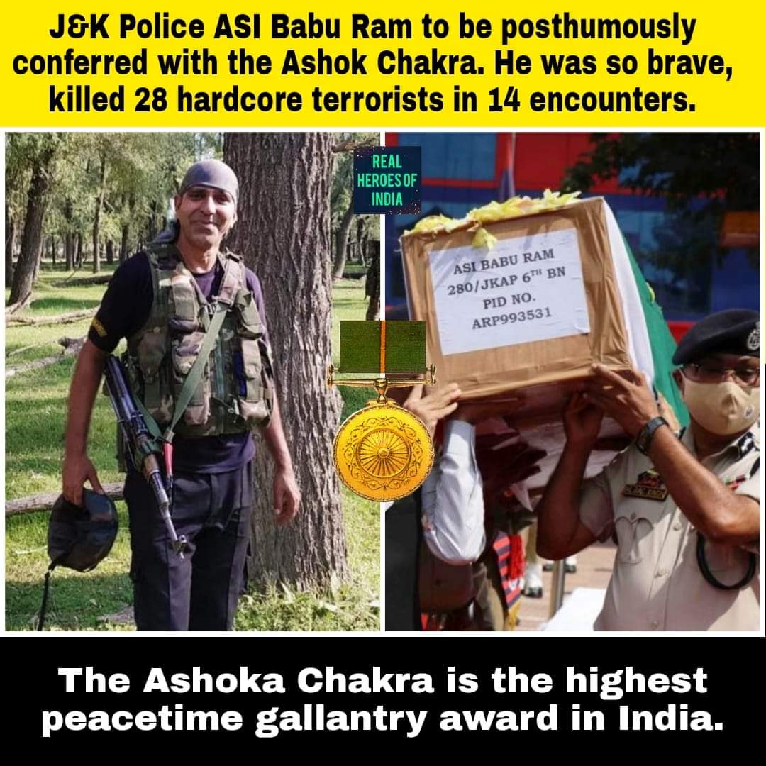 Real Heroes Of India On Twitter Jandk Police Asi Babu Ram To Be